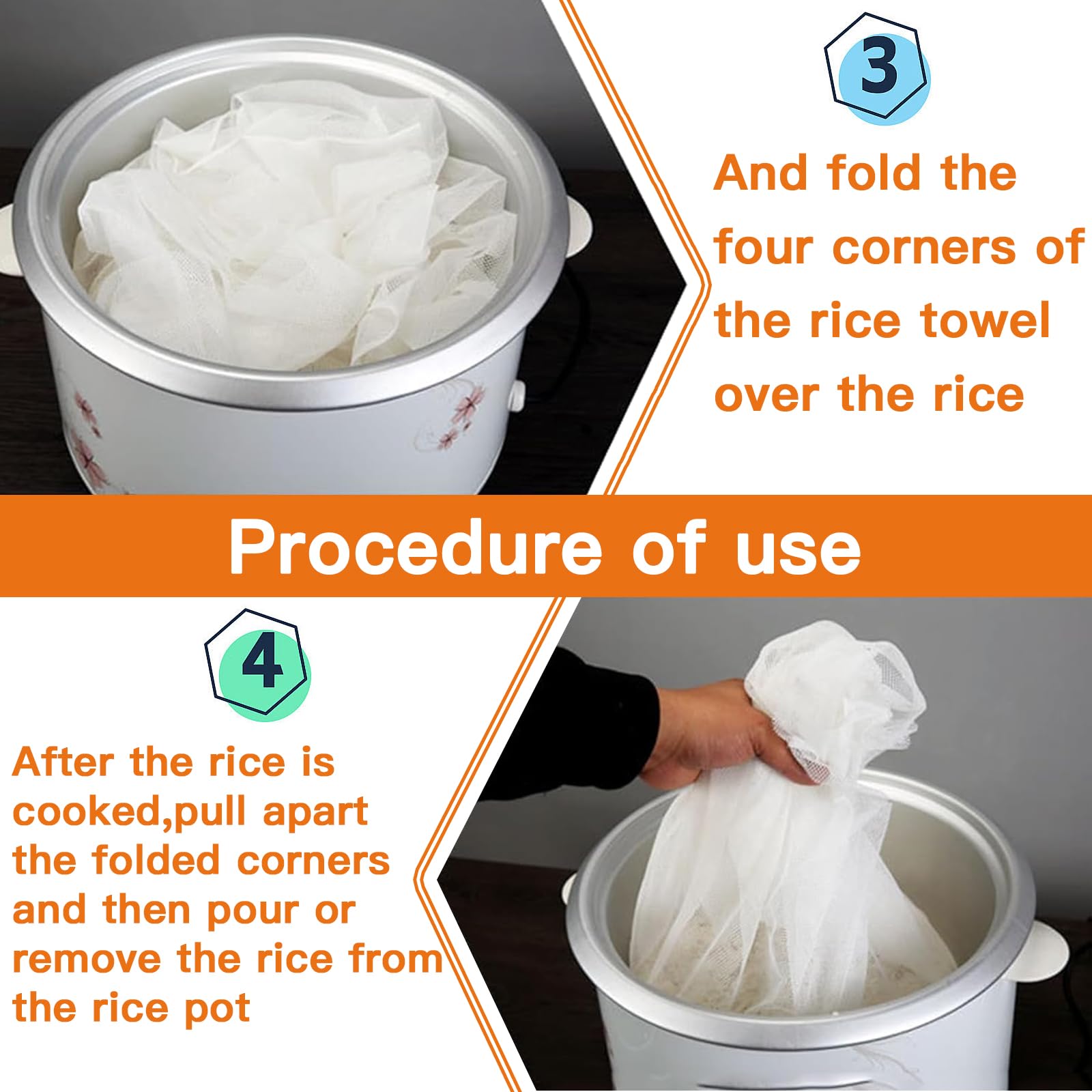 Rice Cooking Net,Non-Stick Rice Cooker Napkin,Reusable Home or Commercial Rice Net Napkin,Cooking Steam Cloth,Bamboo Steamer Mat 31" x 39" (1PCS White)