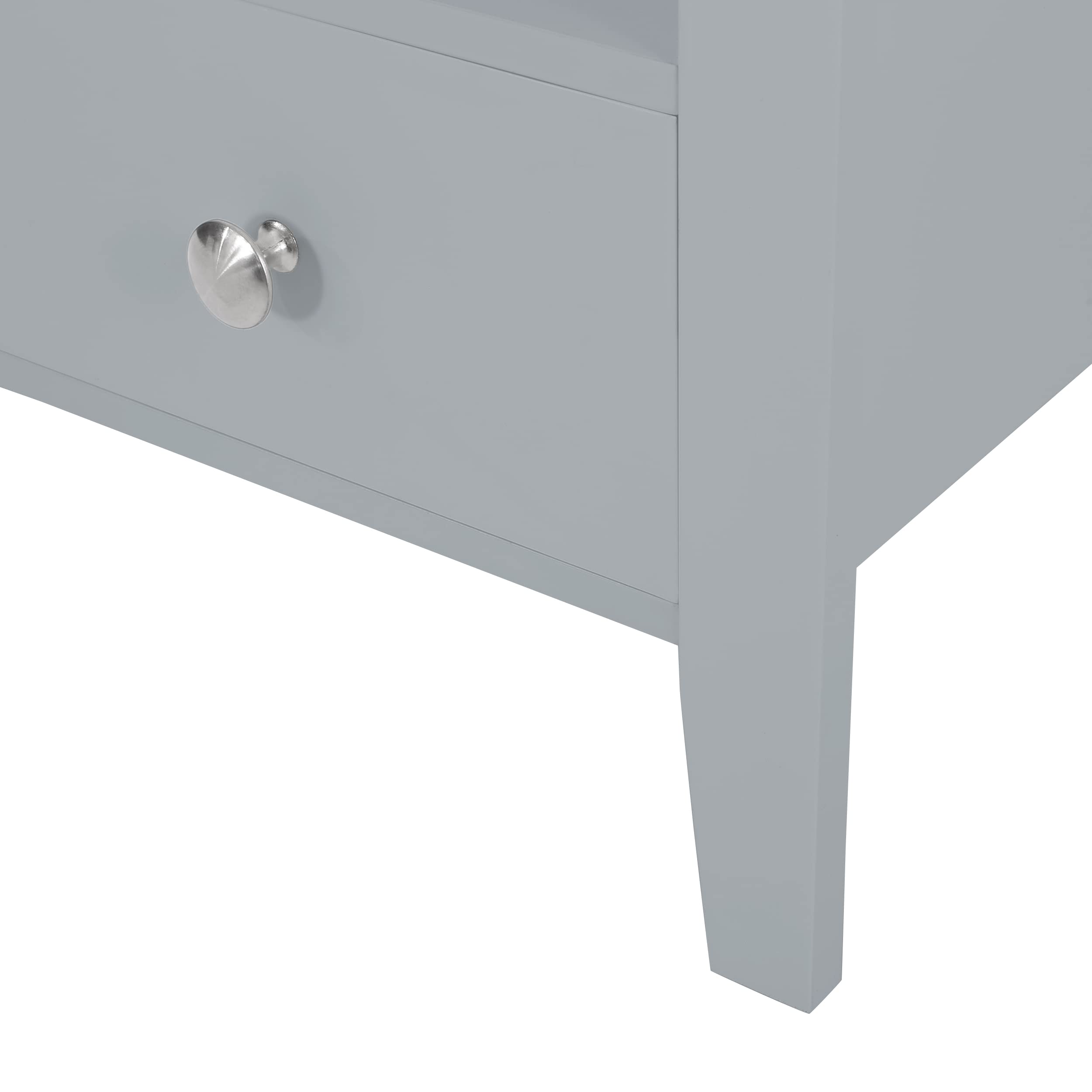 Rustic Bathroom Storage Cabinet with 2 Drawers, White
