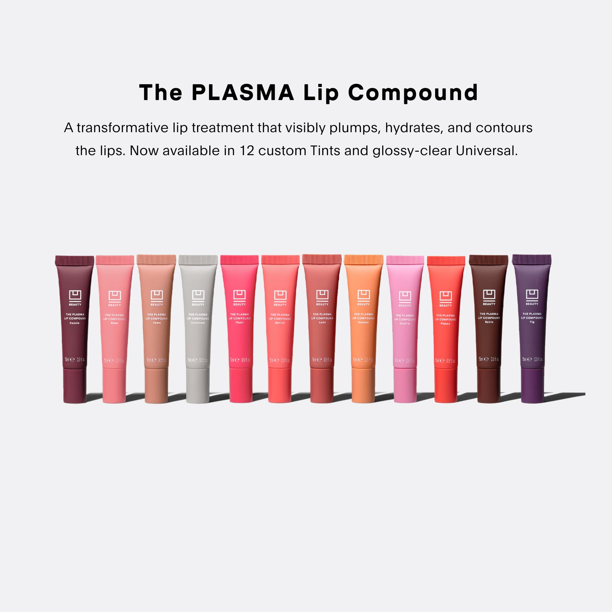 U Beauty The PLASMA Lip Compound - Anti-Wrinkle & Anti-Aging Treatment - Clear Plumping Lip Gloss with Hyaluronic Acid for Deep Hydration - Salicylic Acid, Vitamin E, & Peptides Contour Lips, 15 mL