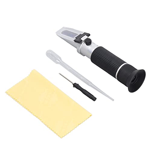 Refractometer Dual Scale Handheld Measuring Tool Sugar Brewing, Clear Reading Accurate Work for Various Industries