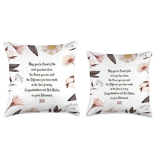 retirement pillow for women, retirement pillows Gifts Retirement Women Throw Pillow, 16x16, Multicolor