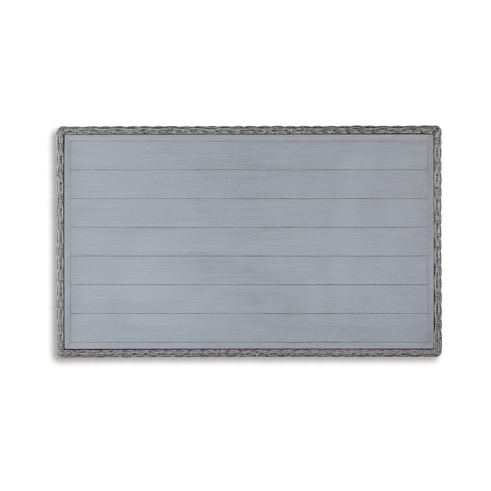 Signature Design by Ashley Naples Beach Contemporary Outdoor Rectangle Multi-Use Table, Light Gray