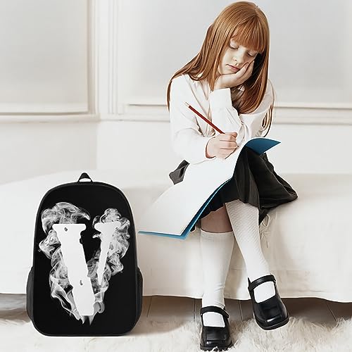 Mxiwngp Hip Hop School Backpack Set Travel Backpack Gifts Fashion Laptop Backpack with Lunch Box for Boys And Girls,white