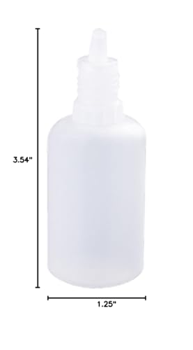 US 50pcs 30ml Empty Plastic Squeezable Dropper Bottles Eye Liquid Dropper Sample