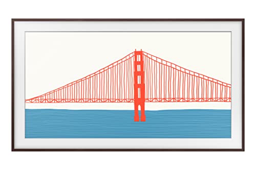 Samsung (2021) Modern Brown Frame Customizable Bezel, 50-Inch