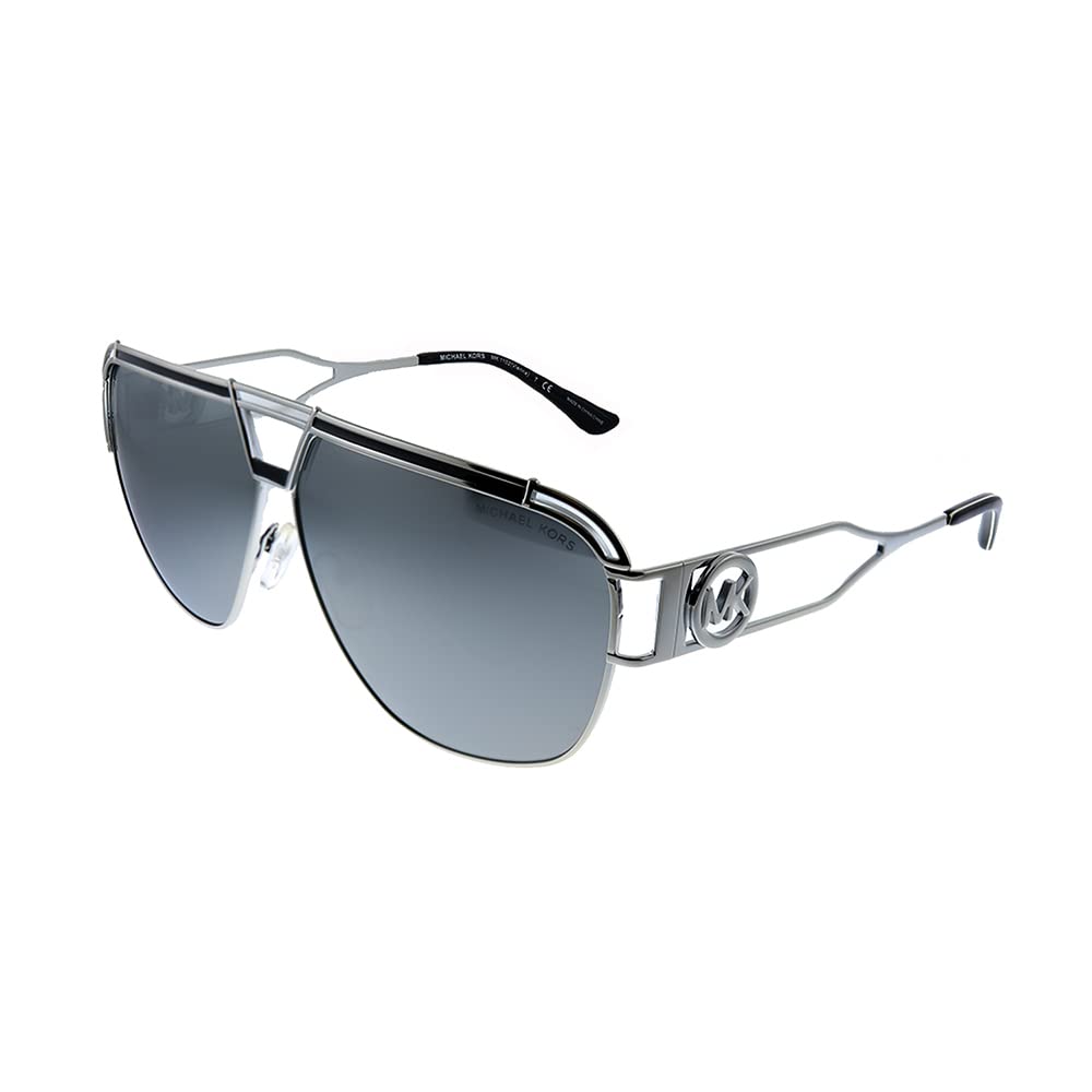 Michael Kors Gunmetal Aviator Ladies Sunglasses MK1102 11536G 61