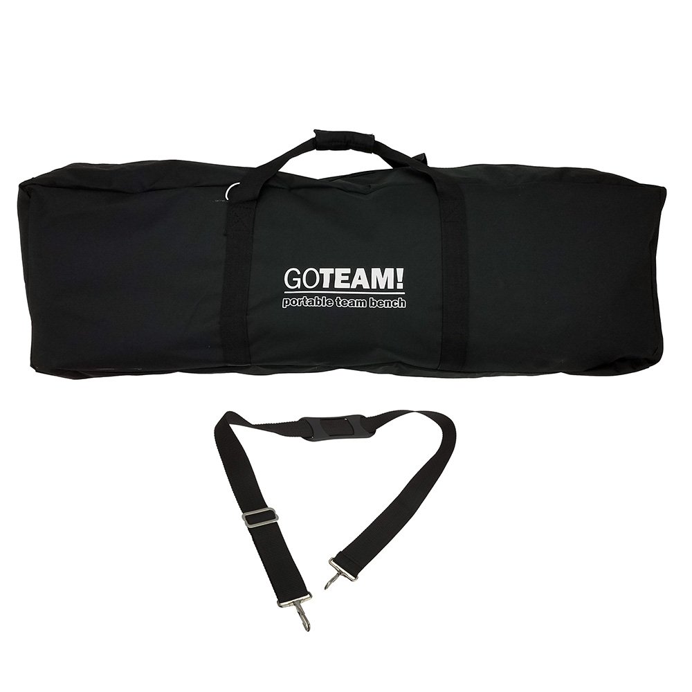 GoTEAM! 3 Seat Portable Folding Bench/Couch - Black/Gray