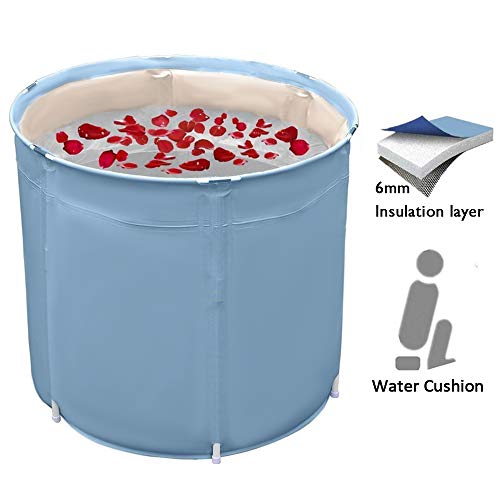 Portable Foldable Bathtub, Separate Family Bathroom SPA Tub, Soaking Standing Bath Tub for Shower Stall, Efficient maintenance of temperature, Ideal for Hot bath ice bath