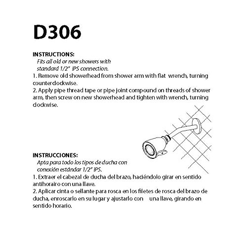 Westbrass R306-26 Chatham Style 2-1/4" Brass 6-Jet Adjustable Shower Head, Polished Chrome