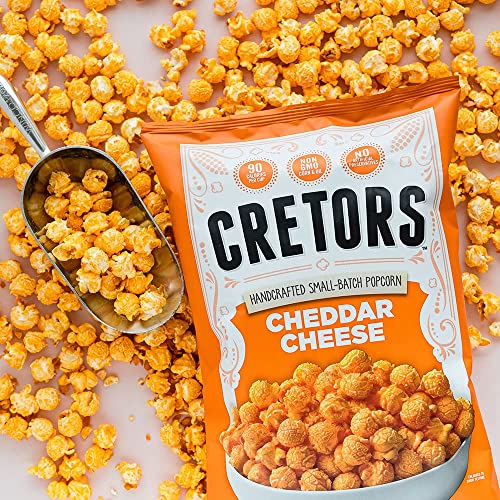 G.H. Cretors’ Cheddar Cheese Popcorn – Savory Gourmet Cheese Corn in Convenient Individual Bags, 6.5 Oz (6 Pack)