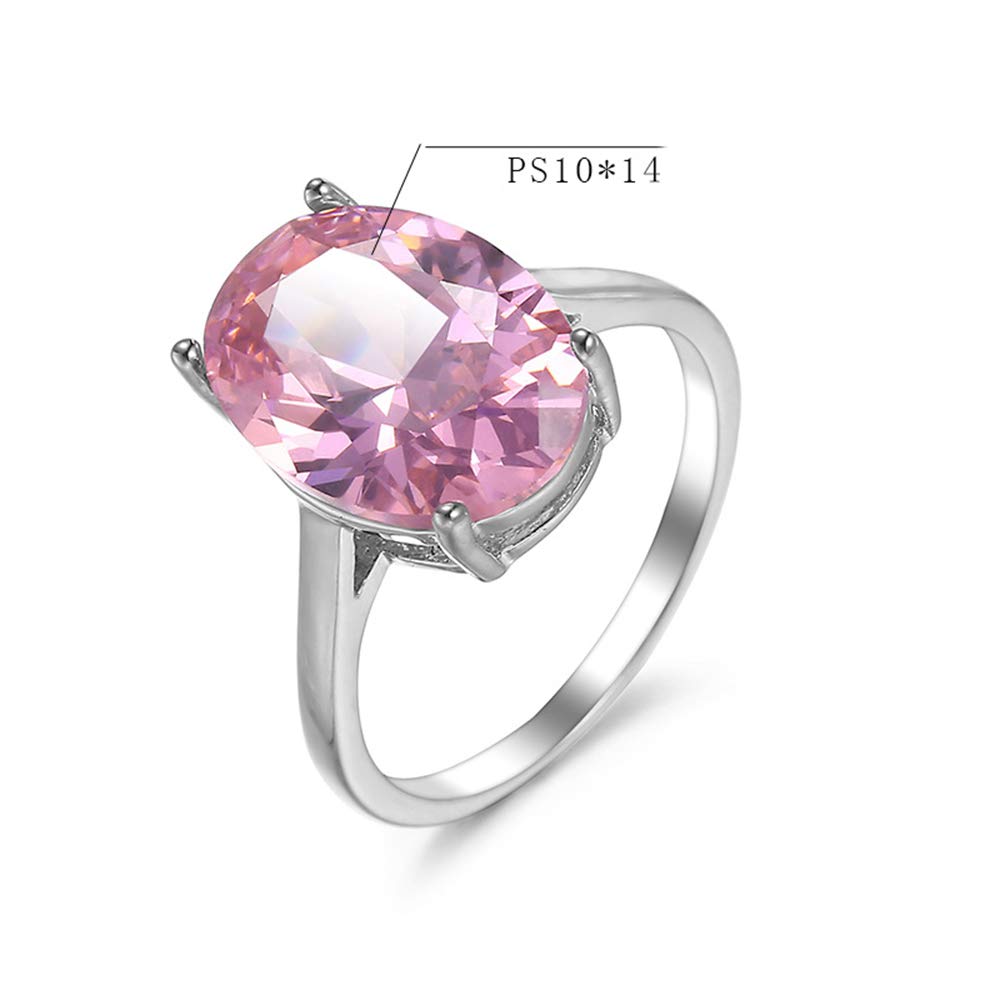 Goldenchen Fashion Jewelry Newest Oval Cut Natural Pink Fire Topaz Gemstone Silver Women Ring (8)