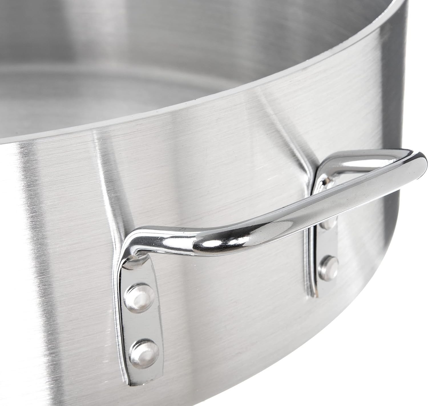 Soro Essentials- 40 qt. Heavy Weight Aluminum Brazier 6 mm Thickness- Brazier with Riveted Handles Perfect for Roasting Sauteing Searing and Pan Frying