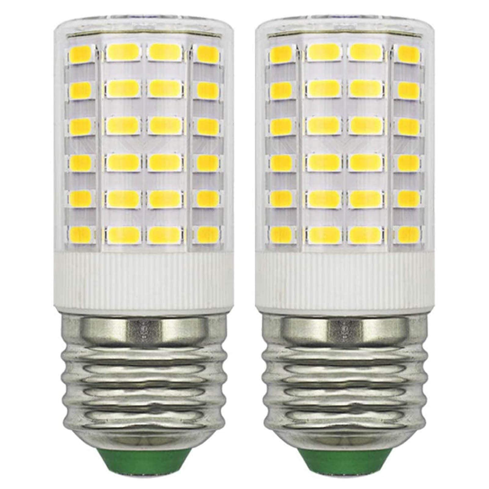 ZHENMING Refrigerator Light Bulb 7W LED E26 100 watt Equivalent E26 Edison Bulb Cool White 6500K Super Bright No Strobe Corn Lamp Non-Dimmable E26 Medium Base, Pack of 2