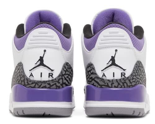 Nike Men's Air Jordan 3 Retro Basketball Shoes, White/Black-dark Iris-cement G, 10