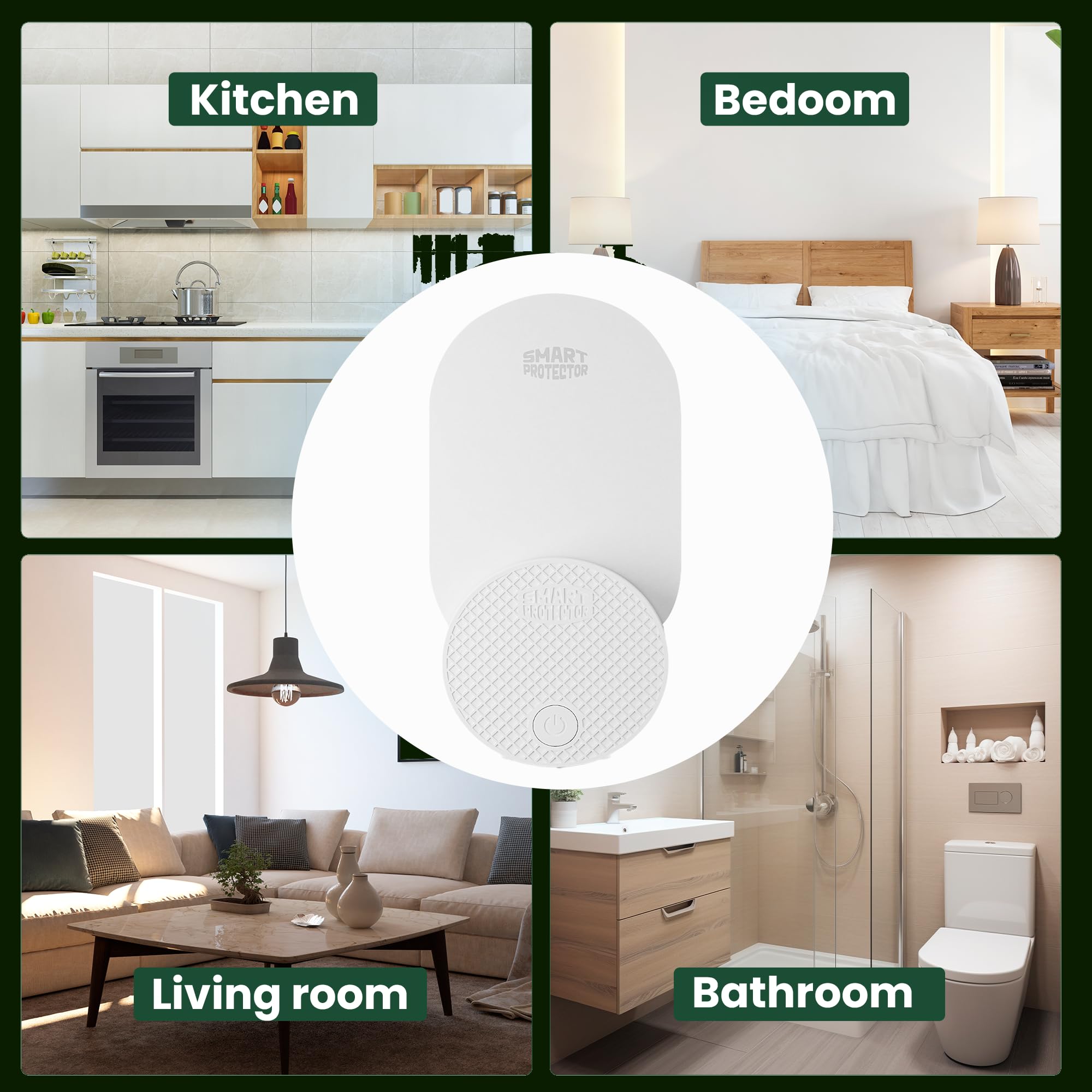 Smart Protector Electronic Fly Trap Kit - 2 Devices + 4 Glue Board Refills - Gnat Traps for Indoor House - Fruit Fly Trap Indoor - Bug Light Trap Indoor