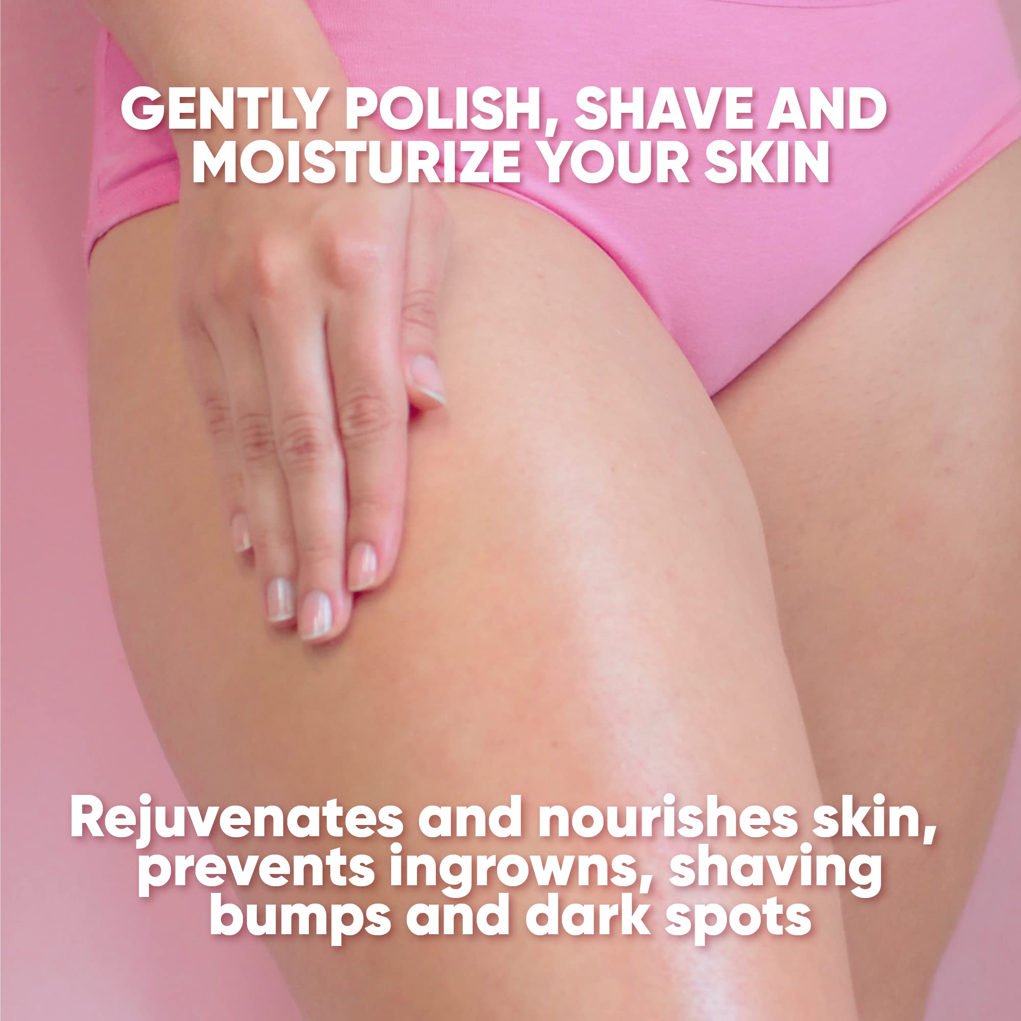 Olivia Legs & Thigh Pre Shave Scrub, Shave & Moisturize Bundle