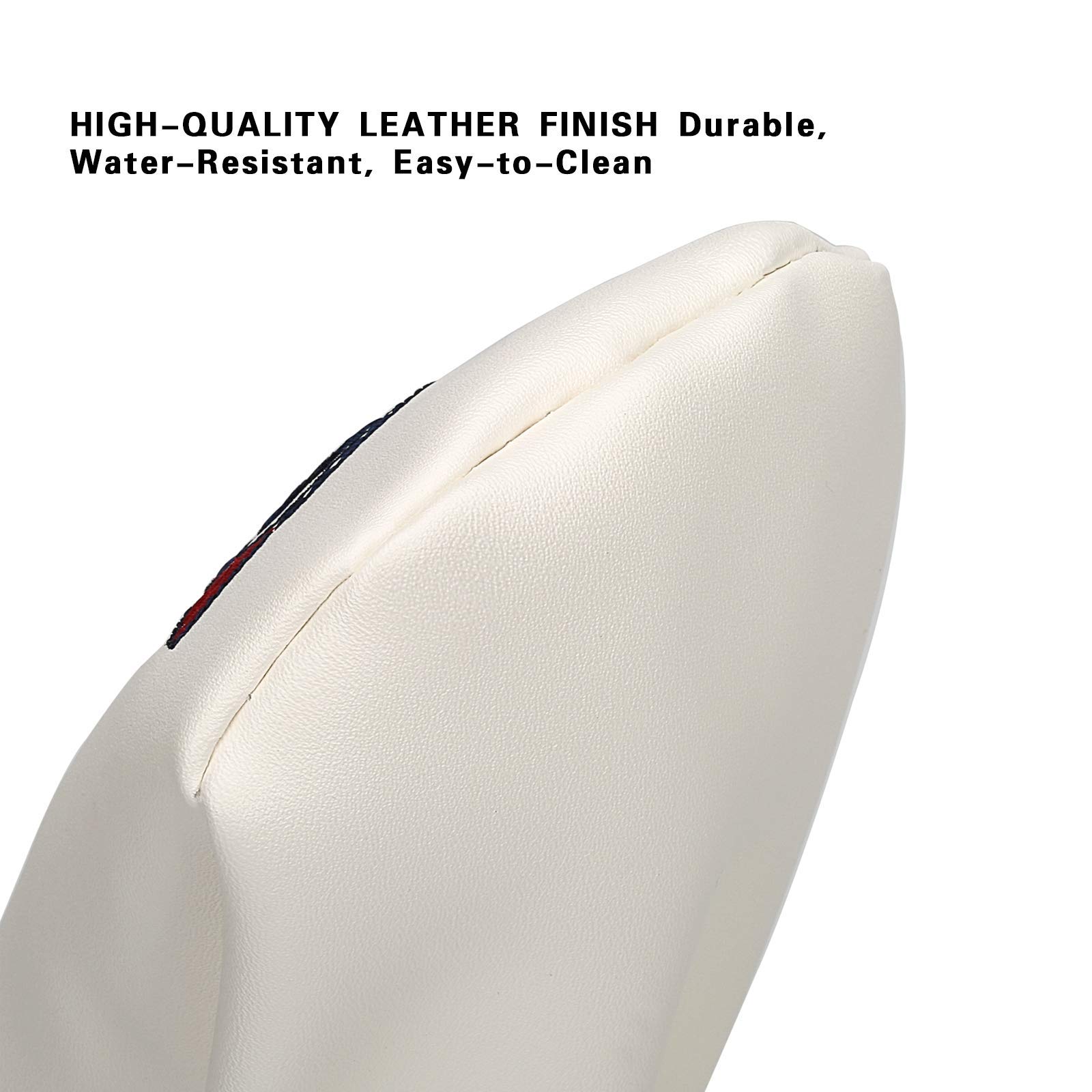 Golf Club Head Covers (4PCS) Driver Fairway #3#5 Hybrid PU Leather White for Men Women