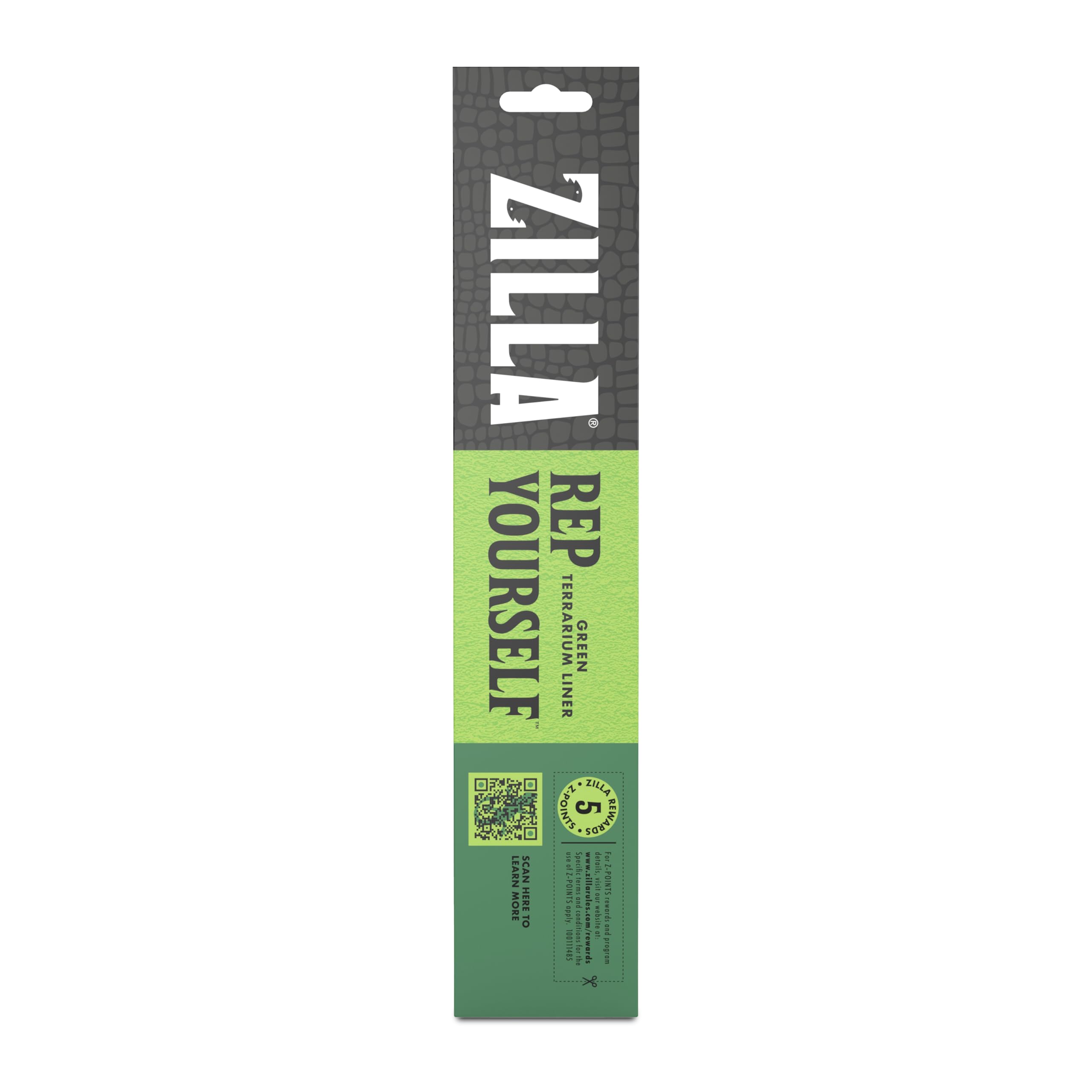 Zilla Reptile Terrarium Bedding Substrate Floor Liner, Green, 30G, 11.75" x 35.5"