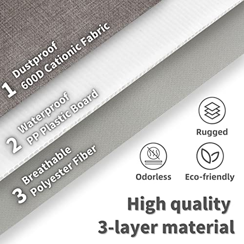 tianzong Large Capacity Foldable Storage bins with Clear Window, Blankets Clothes Comforters Organizer Container with Reinforced Handles and Sturdy Zipper lid (Grey, (L 40L)×2)