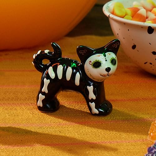 Sugar Skull Cat Mini Salt Shaker