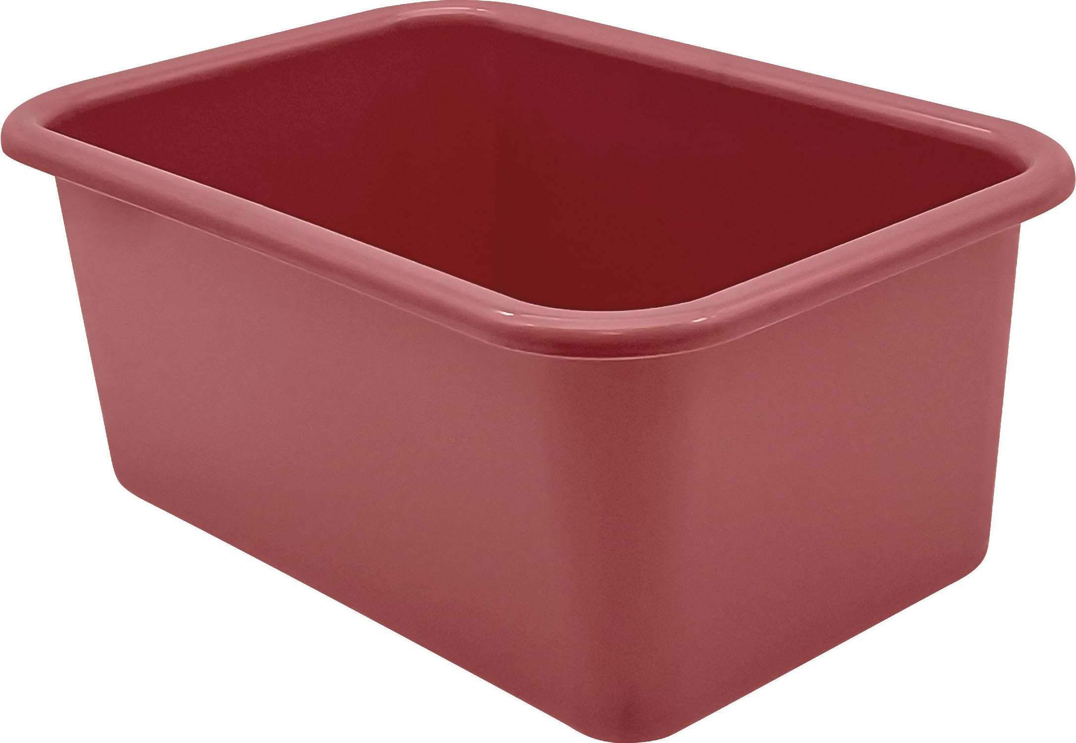 Teacher Created Resources Deep Rose Small Plastic Storage Bin 6-Pack (TCR2088753)