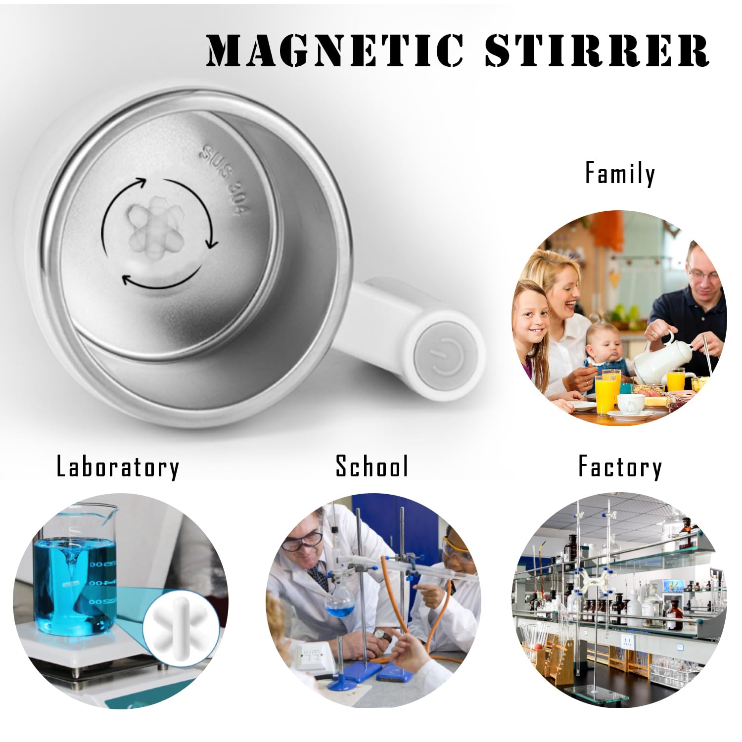 OTYFGHD Magnetic Stirrer,Stir Bar,PTFE Magnetic Mixer,Laboratory Bar Stir,Plate Bar Stir,Plate Magnet Stick,Suit for Self Stirring Mug(0.3 * 1.18 inches, Cylinder Shape, 2pcs)