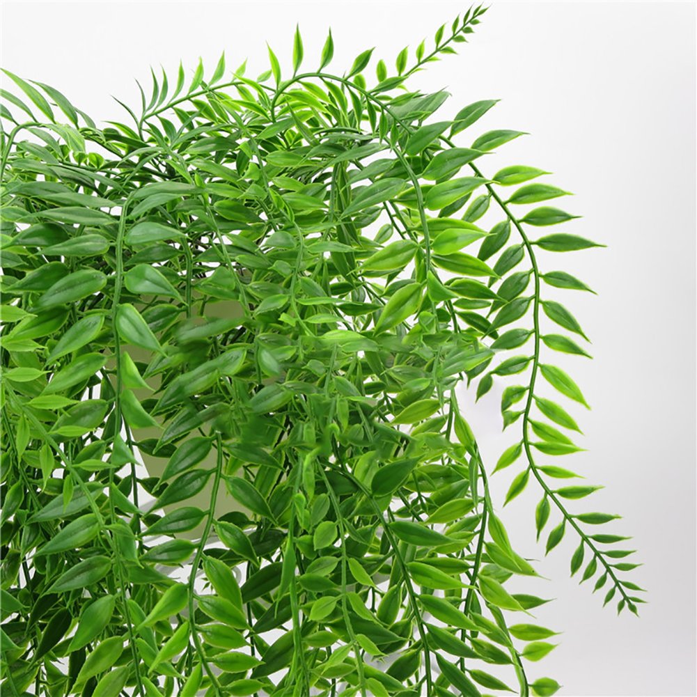 Grey990 1Pc Artificial Weeping Willow Foliage Rattan Plant Home Garden Wedding Wall Decoration Material Green