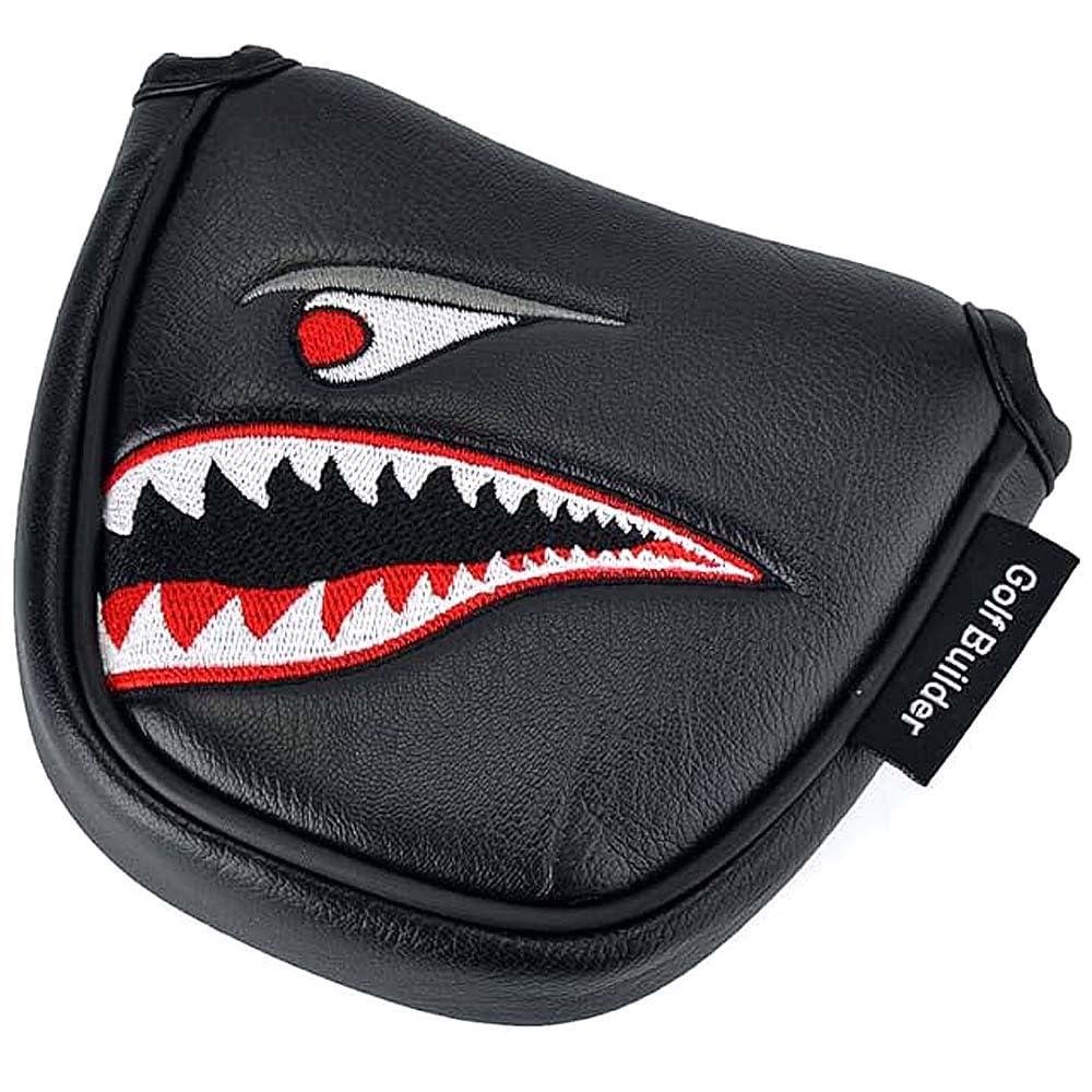 GOOACTION Shark Golf Club Mallet Putter Head Cover with Creative Cartoon Animal Pattern Synthetic Leather Golf Clubs Headcovers