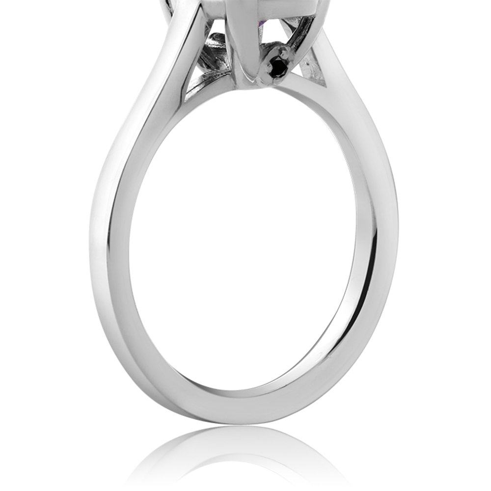 Gem Stone King 925 Sterling Silver Green Peridot and Black Diamond Solitaire Ring For Women (3.03 Cttw, Oval 11X9MM, Gemstone Birthstone, Available In Size 5, 6, 7, 8, 9)