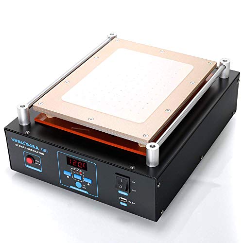 YIHUA 946A-III Digital LCD Screen Separator 5V 2A USB Power Supply with Built-in Long-Lasting Vacuum Pump for Mobile Ipad °F /°C (Aluminum Panel Size: 28cm x 22cm /11" x 8.7" ±0.05)
