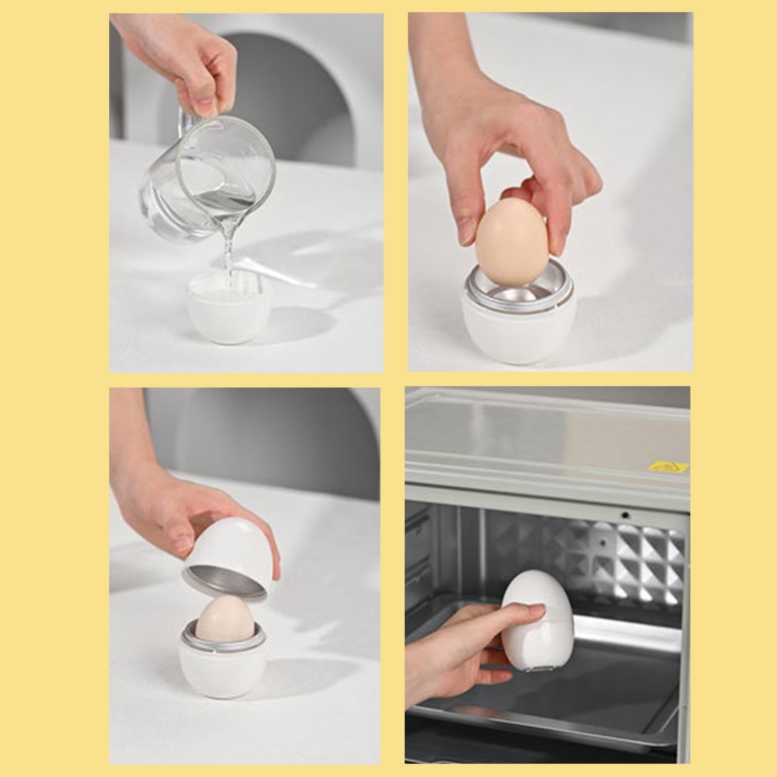 Microwave Egg Steamer - Egg Boiler, Boiled Egg Poachers | Microwave Poached Eggs Egg Cooker Maker with Lid, Quick Egg Boiling Hardboiled Egg Maker Boiler and Steamer for Hard Soft Boiled Egg