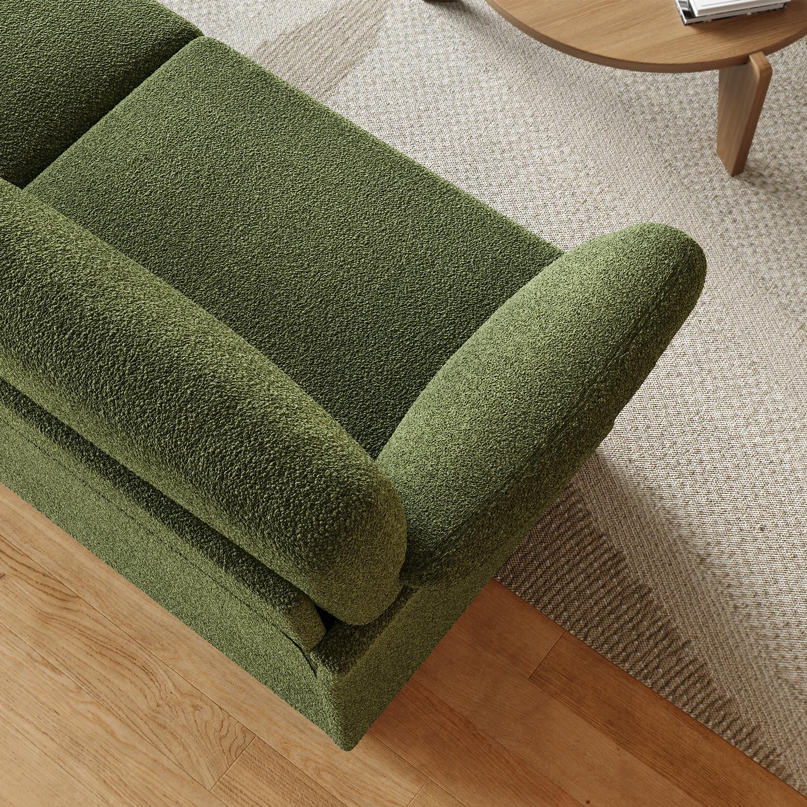 ONBRILL 72" Loveseat Sofa Small Couch for Living Room, Modern Comfy Lambs Wool Fabric 2 Seater Deep Seat Sofa Couches with Wide Armrest for Small Space,Apartment