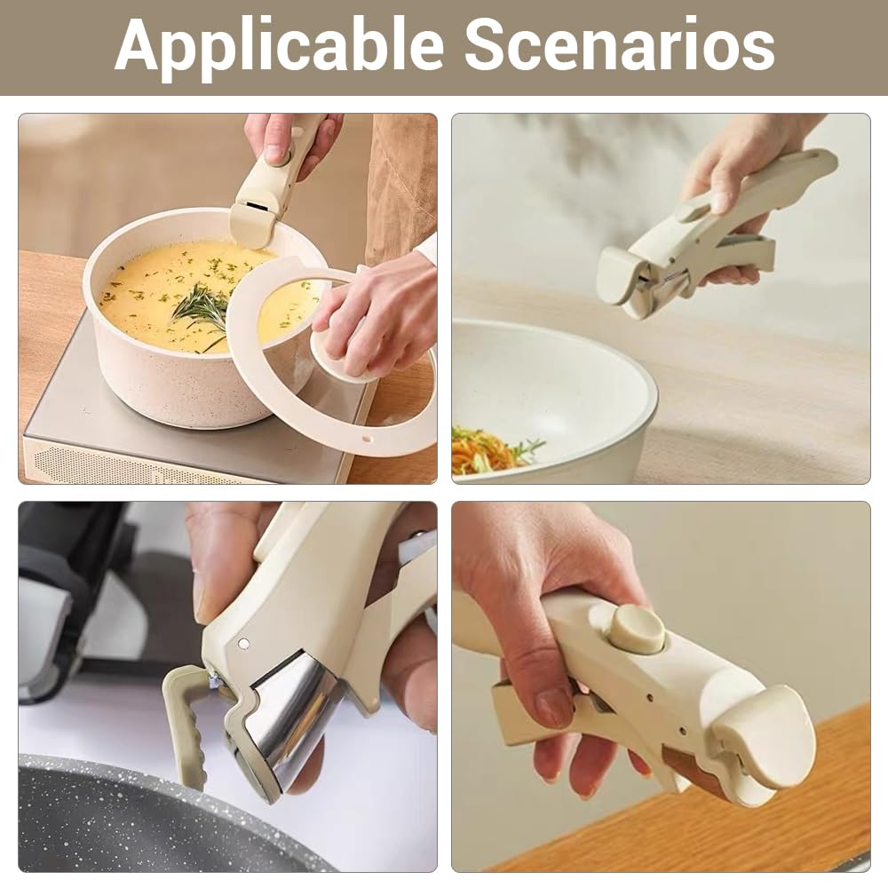 Removable Pan Handle,Detachable Removable Cookware Handle Replacement Anti-scald for All Cookware
