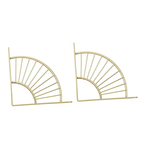 PRETYZOOM 2pcs One-Word Partition Bracket Gold Decor Wall Mounted Shelf Decorative Corner Brackets Shelf for Corner Wall Shelf Brakets Shape Shelving Brackets Bling Decor Golden Metal