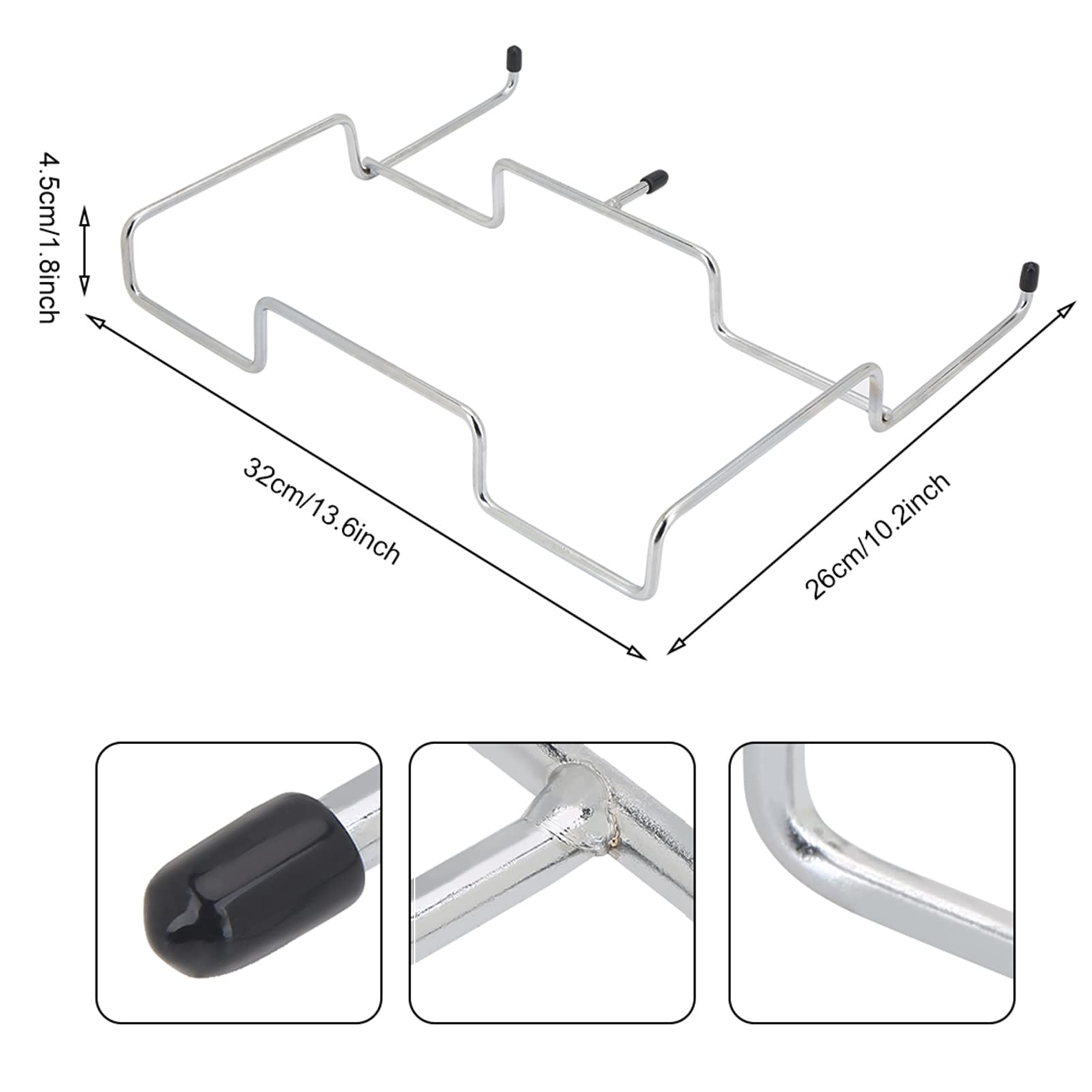 Topyond Trash Bag Holder, Camping Stainless Steel Garbage Bag Holder, Portable Outdoor Trash Can Holder for Kitchen Cabinets, Camping, Under Sink Storage 13.6β X 10.2β X 1.8β