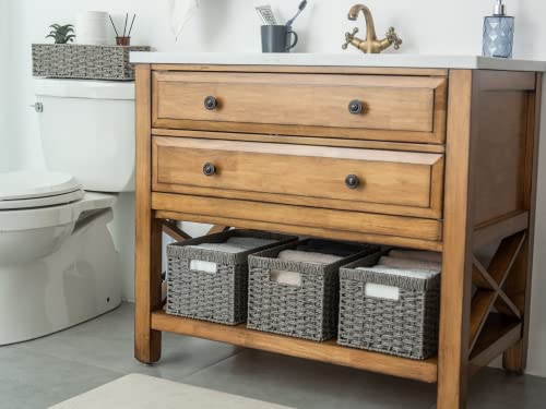 StorageWorks Round Paper Rope Storage Baskets