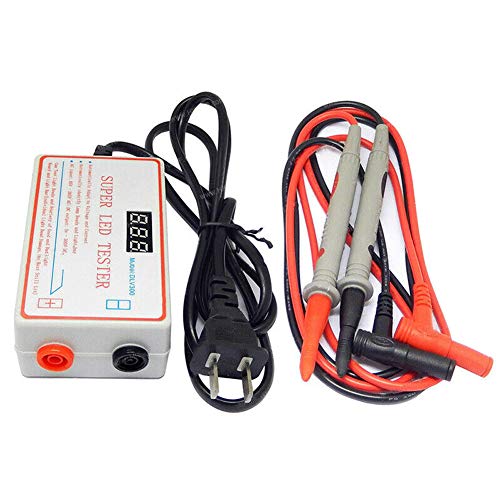 LED Light and TV Backlight Tester, 0-300V Adaptive Voltage LED Strip Lamp Beads Repair Testing Tool with Gold Plated Pin and Power Cable, Suitable for All LED Light Repairs