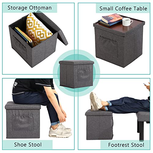 VUYUYU Convertible Futon Sofa Bed with Two Storage Ottoman/Coffee Table, Folding Loveseat Sleeper, Small Futon Couch for Compact Living Space, Apartment, Dorm, Bedroom, 3 Angles/Metal Legs