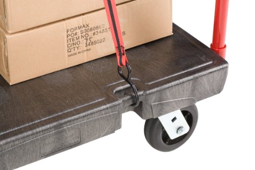 Rubbermaid Commercial Products Heavy Duty Platform Truck, 6" TPR Casters, 1000 lb. Capacity, Black, for Warehouse/Garage/Cleaning/Manufacturing