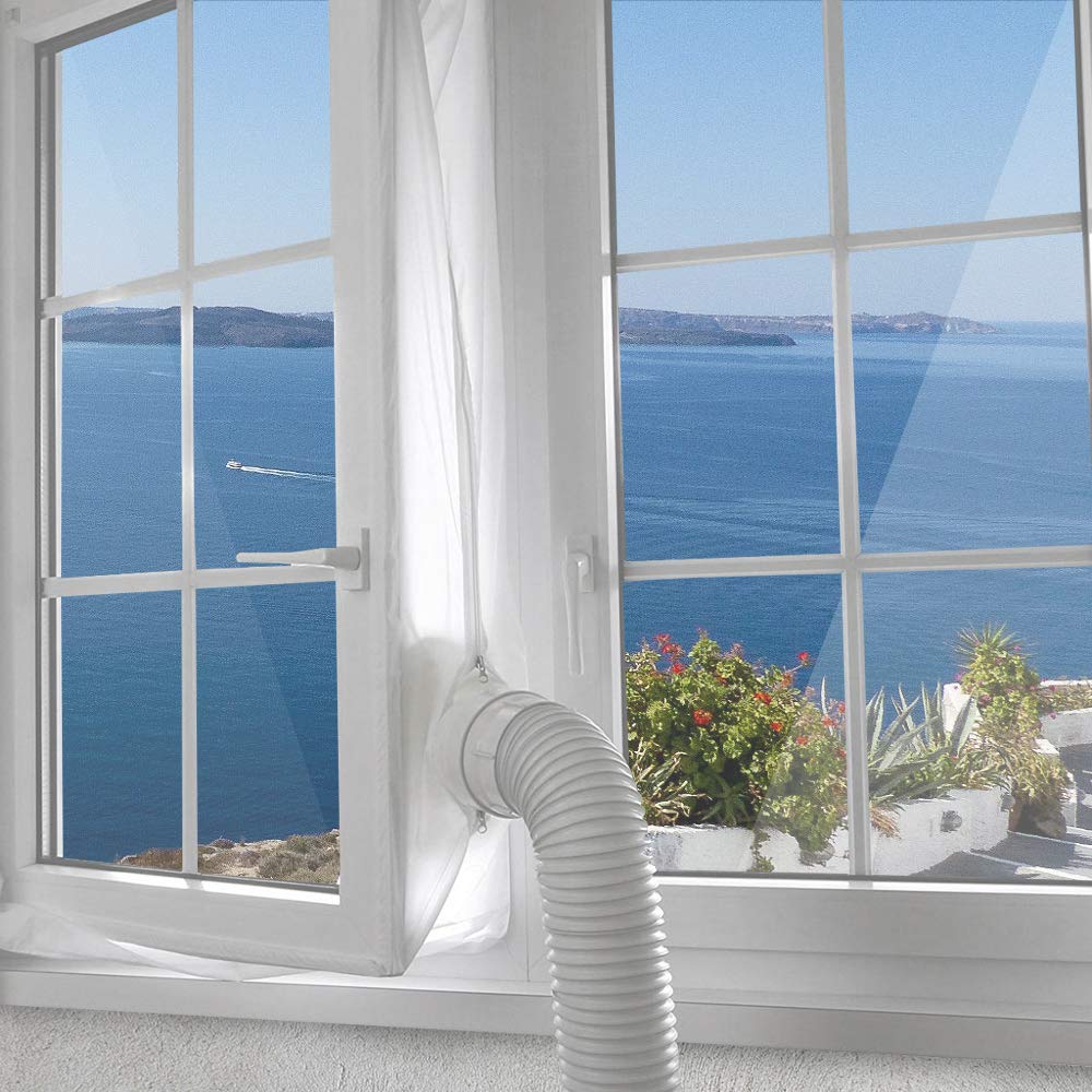 FUNTECK AC Window Seal Kit for Portable Air Conditioner, Compatible with Medium or Large Casement Crank Window and Tilting Window, Waterproof, 157 inch