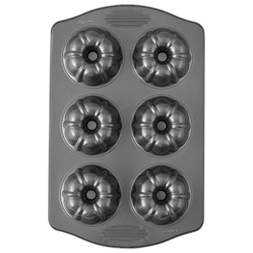 Wilton Excelle Elite Non-Stick 6-Cavity Mini Fluted Tube Baking Pan