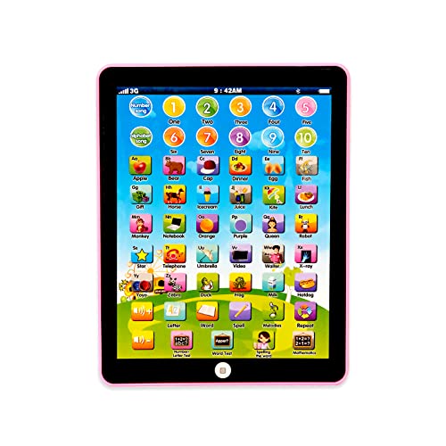 STOULKD Kids Tablet -Learning Pad,with 6 Games to Learn Music/Words/Learning Letters / Alphabet,Education Tablet for Kids for Boys & Girls 3 Years UpâŠ
