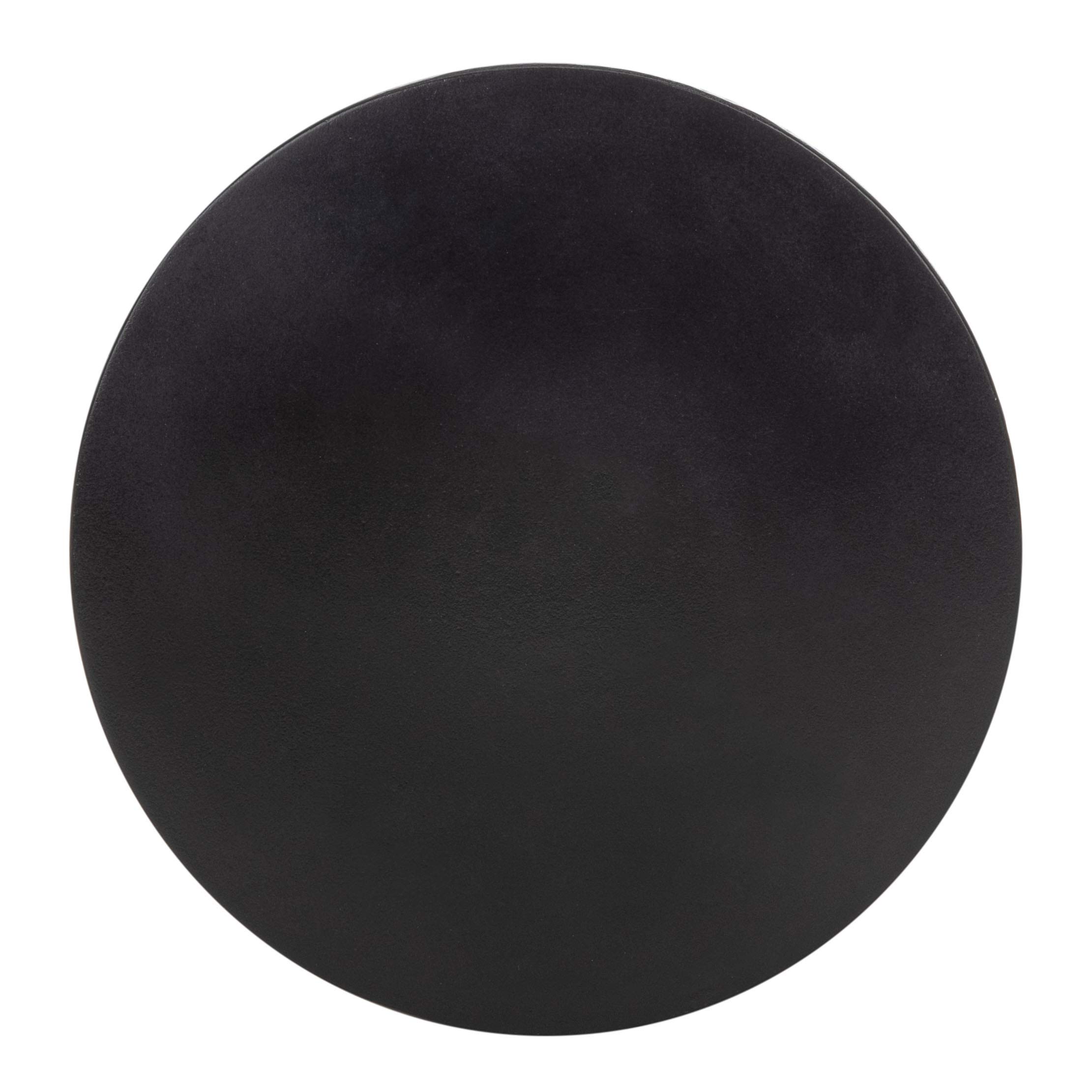 SAFAVIEH Outdoor Trunk Black Modern Concrete Round Accent Table
