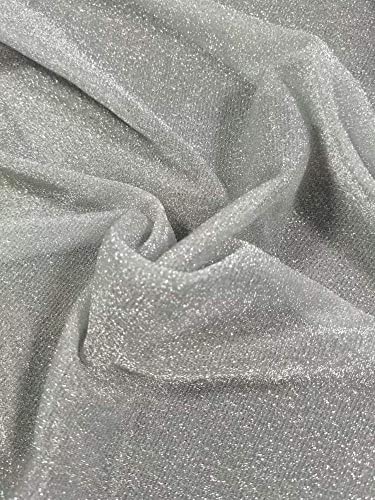 SFN SKY 10ft x10ft Silver Spandex Curtain Party Wedding Backdrop Photography Background Photo Booth Backdrop Studio Background (Silver)