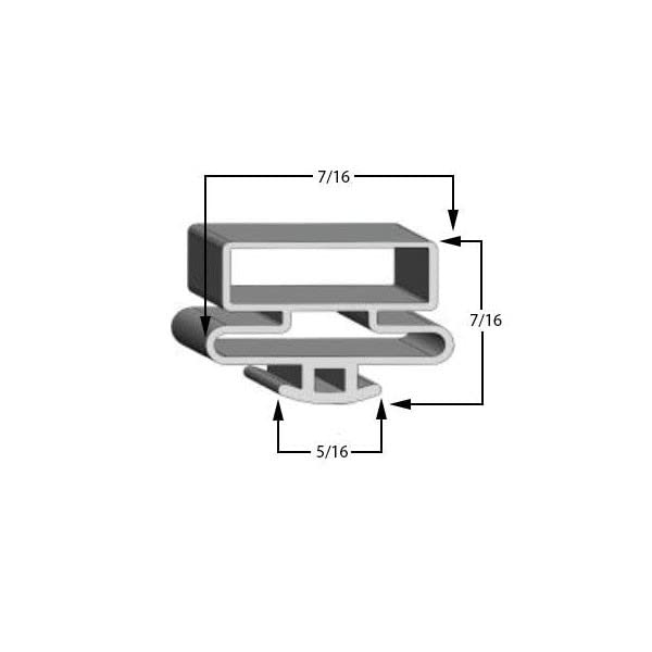 Passeal β 7x28-1-2 Door Gasket Size - 24 1/4 x 59 3/4 - Kelvinator Door Seal for Cooler or Freezer β Compatible with Kelvinator 7x28-1-2 Refrigeration Gasket