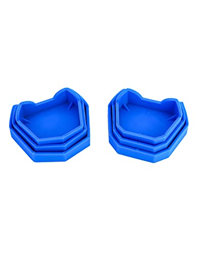 QWORK Dental Base Forming Kit, 6 Pcs Casting Trimming Dental Impression Tray Dental Plaster Mold Base for Store Dental Impression Trays Lab Model Base Set