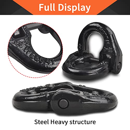 TBAPFS 1/2" Grade 80 Alloy Steel Hammerlock Coupling Link, Tow Hitch Hammer Lock Safety Trailer Chain Adapter Connector Link for Heavy Super Duty Truck Chain Hitch, 12000 Lbs Work Load Limit - Black