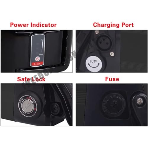 FREEDOH E-Bike Battery 48V Lithium Ion Ebike Battery Pack 8Ah 10Ah 13Ah 15Ah 17.5Ah 20Ah Replacement Li-ion Battery for 250-1000W Motors with Charger,48v,15Ah