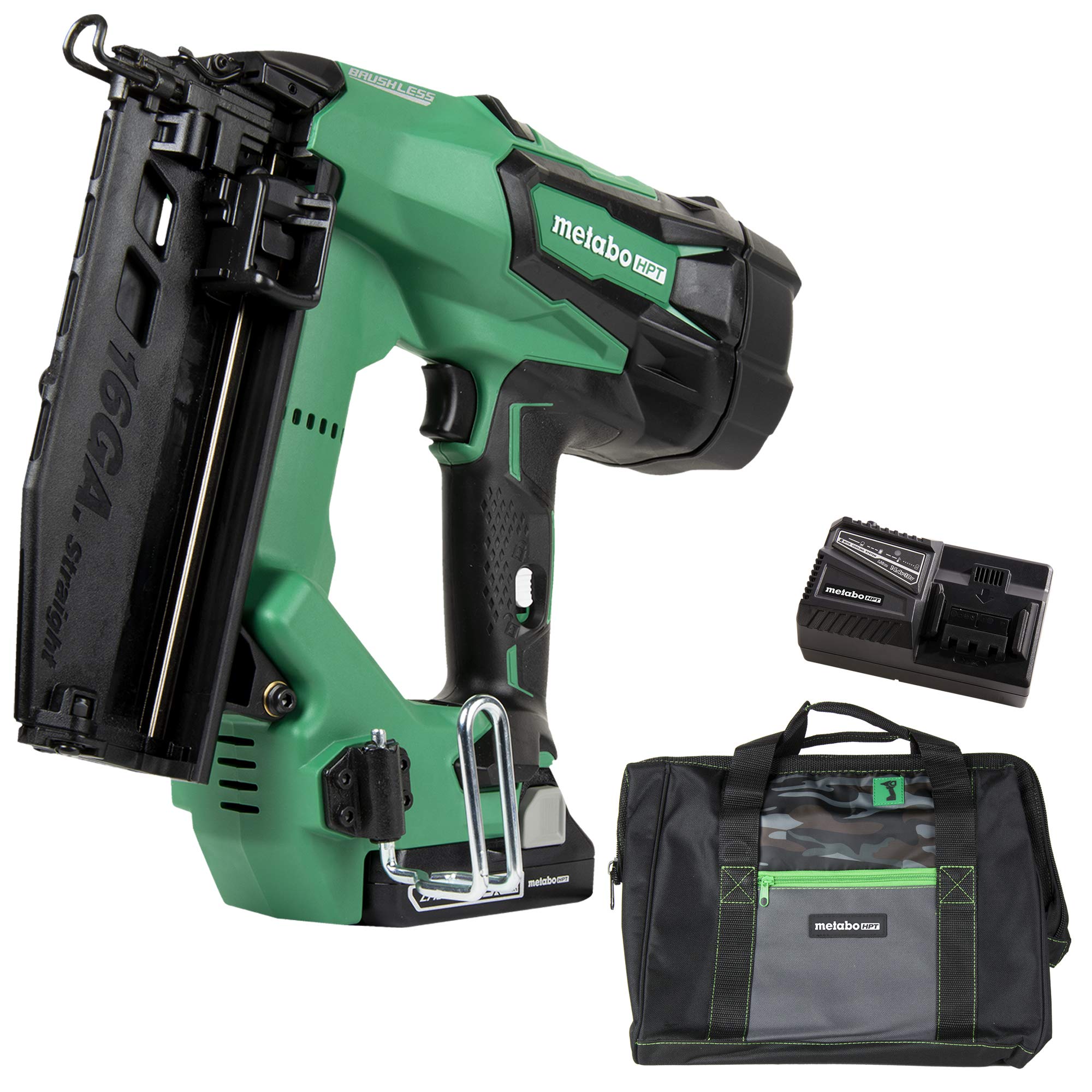 Metabo HPT 18V MultiVolt™ Cordless Finish Nailer Kit | Includes 1 Battery | 16 Gauge | Lifetime Tool Warranty | NT1865DMS