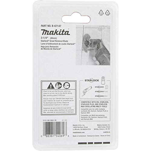 Makita B-67147 3-1/4" Starlock® Grout Removal Blade